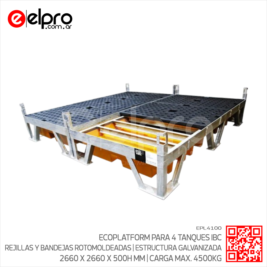 ECOPLATFORM PARA 4 TANQUES IBC – El Pro
