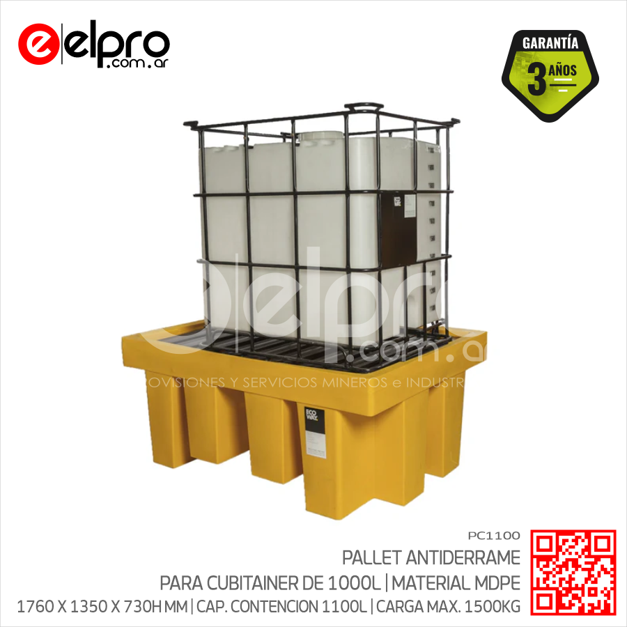 PALLET ANTIDERRAME PARA CUBITAINER – El Pro
